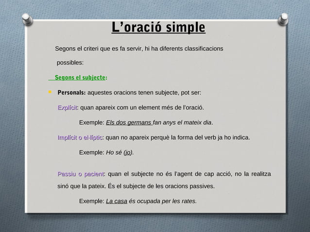 Oració simple | PPT