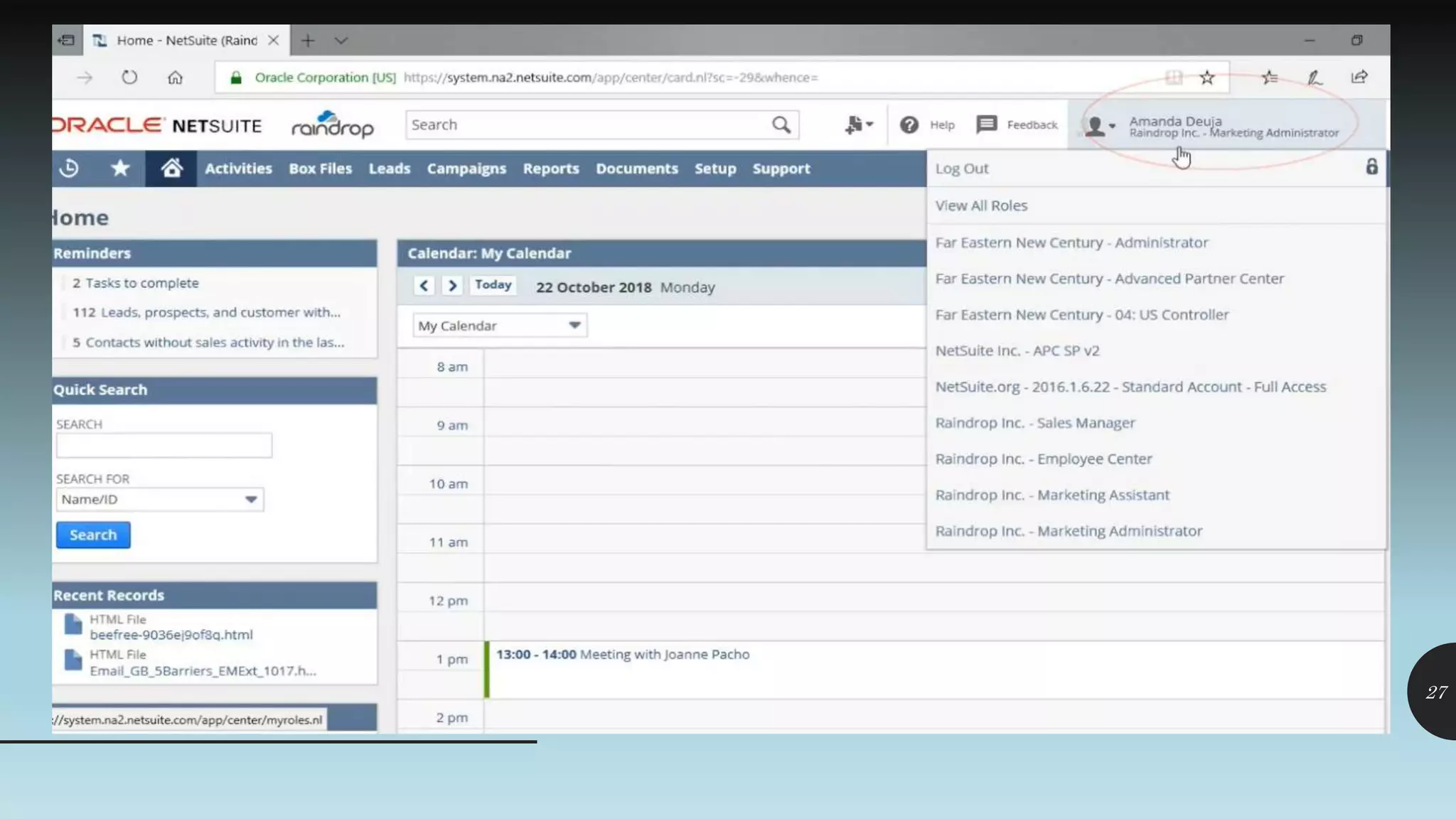 Oracle NetSuite Cloud Enterprise Resource Planning System | PPTX