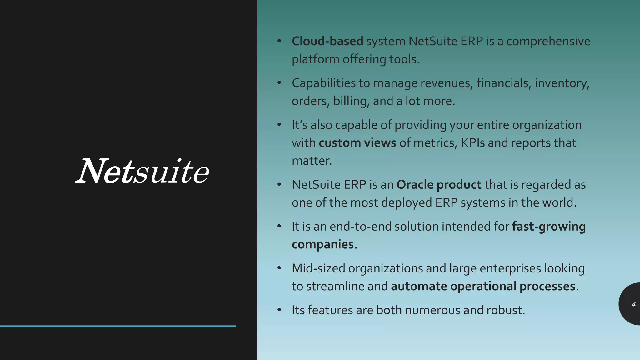 Oracle NetSuite Cloud Enterprise Resource Planning System | PPTX