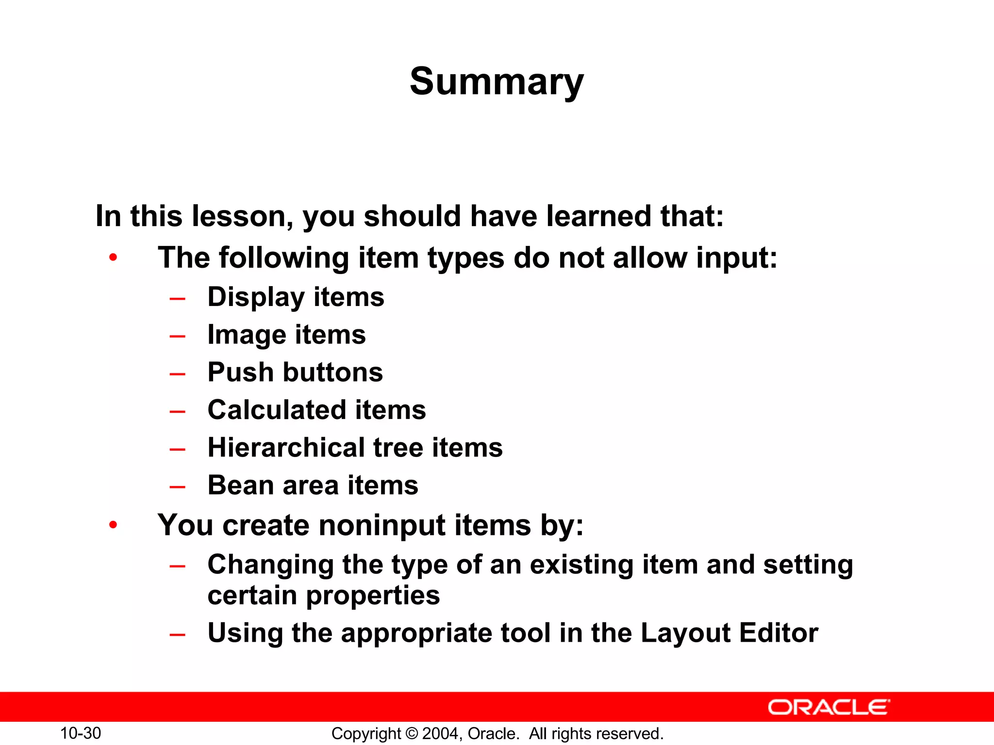Oracle 10g Forms Lesson 10 | PPT | Computing | Technology & Computing