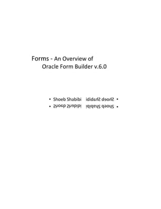 Oracle Forms Builder | PDF