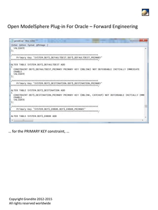 Oracle Plug-in For Open ModelSphere | PPTX