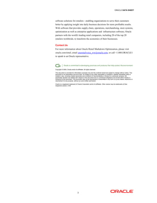 Oracle | PDF | Retail Industry | Industries