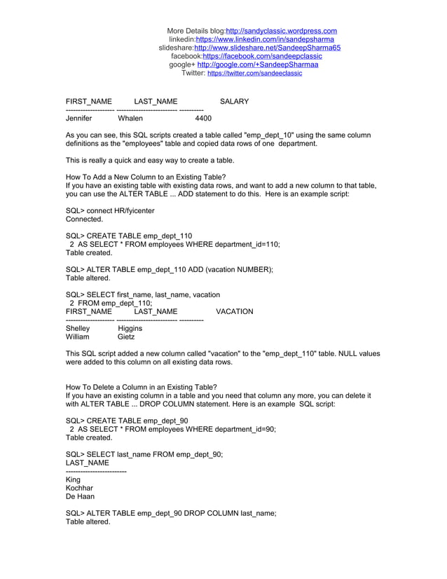 Oracle Complete Interview Questions