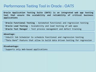 Performance Testing in Oracle Apps | PPT