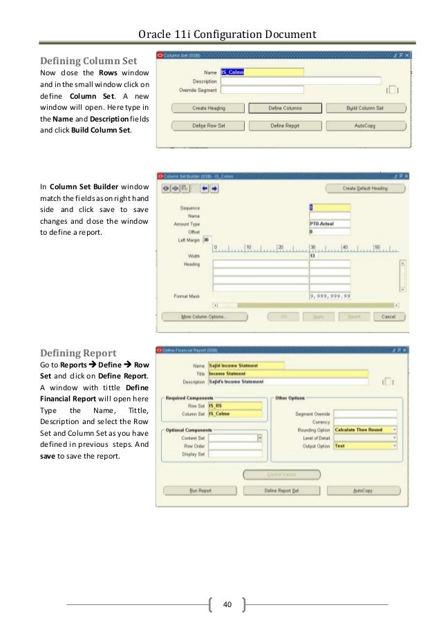 Oracle 11i Configuration Document