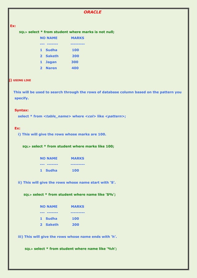 ORACLE, SQL, PL/SQL Made very very Easy Happy Learning.... | PDF