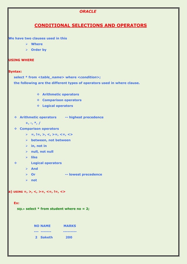 ORACLE, SQL, PL/SQL Made very very Easy Happy Learning.... | PDF