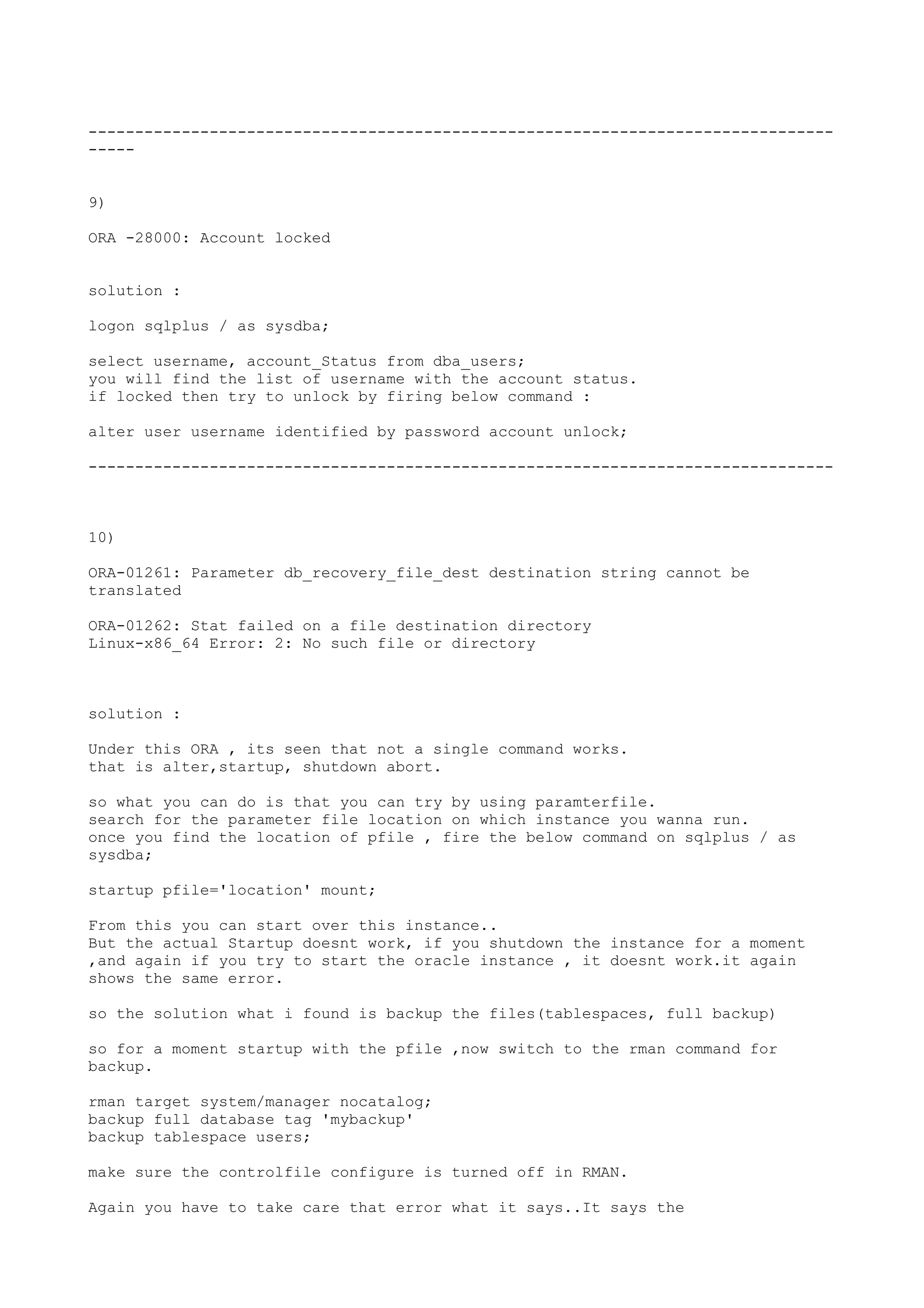 Oracle Ora Errors Pdf