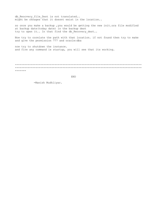 Oracle Ora Errors Pdf