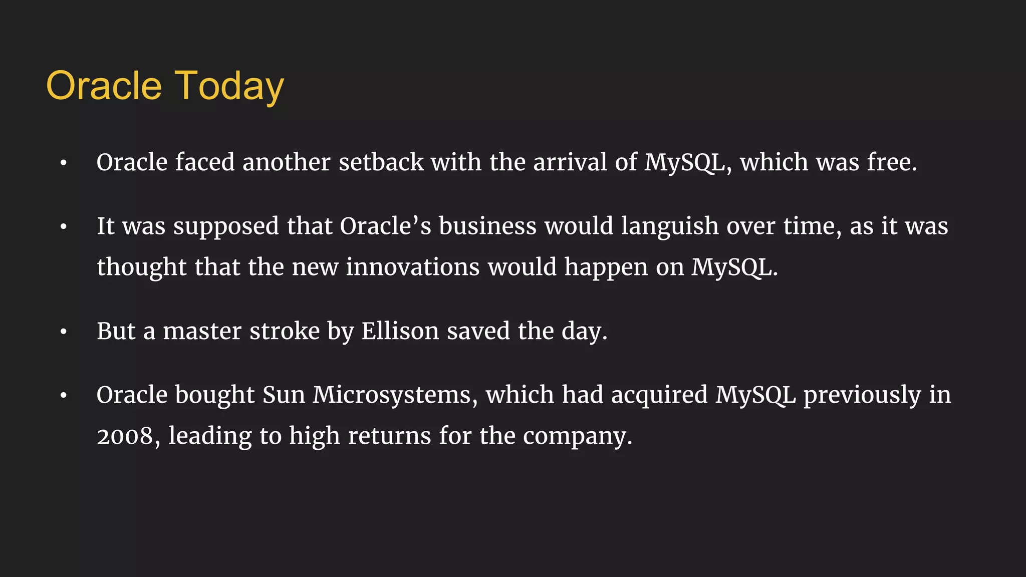 Larry Ellison, the wisdom behind Oracle | PPTX