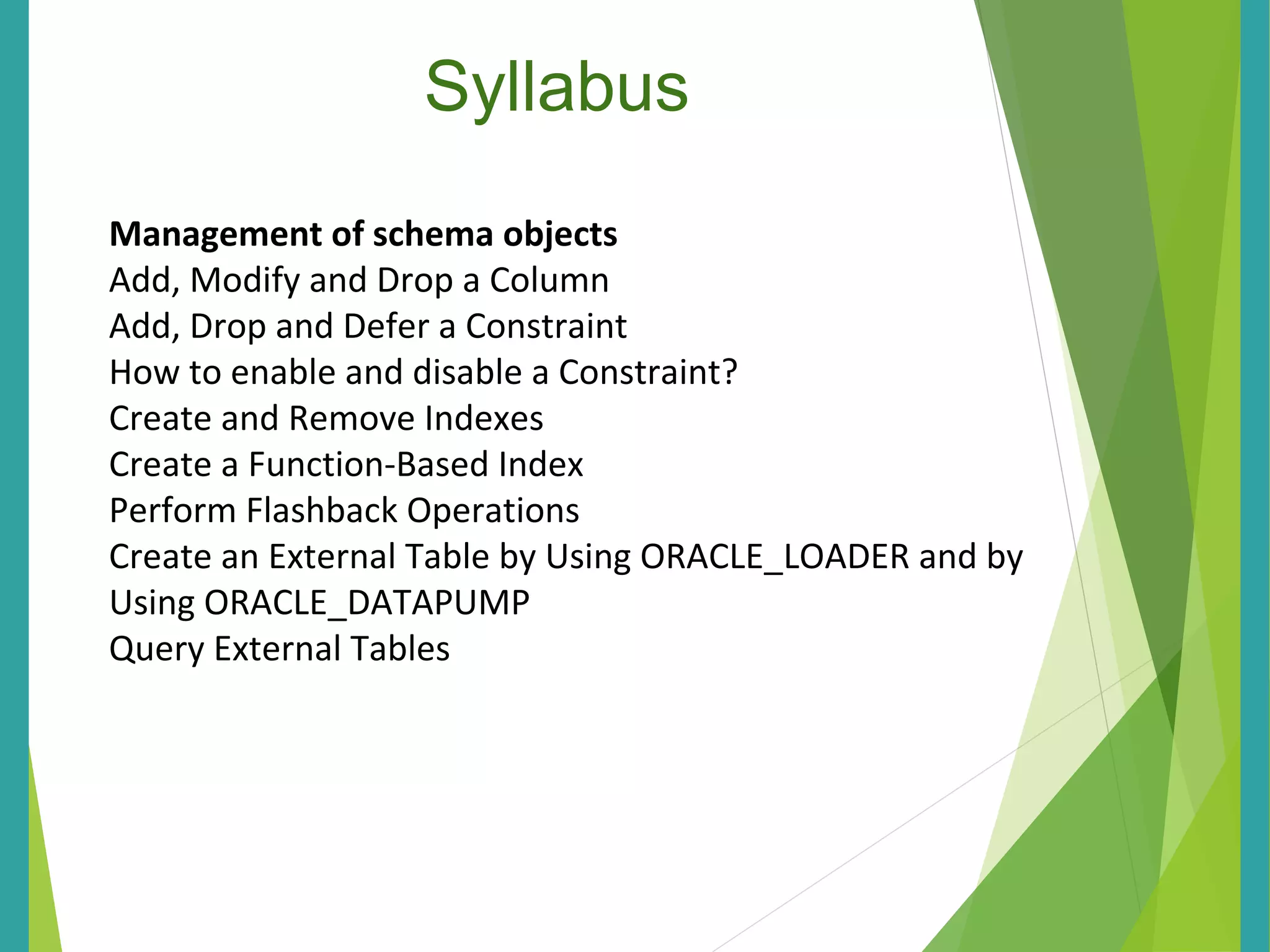 Oracle Training Tutorial for Beginners | PPT