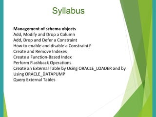 Oracle Training Tutorial for Beginners | PPT