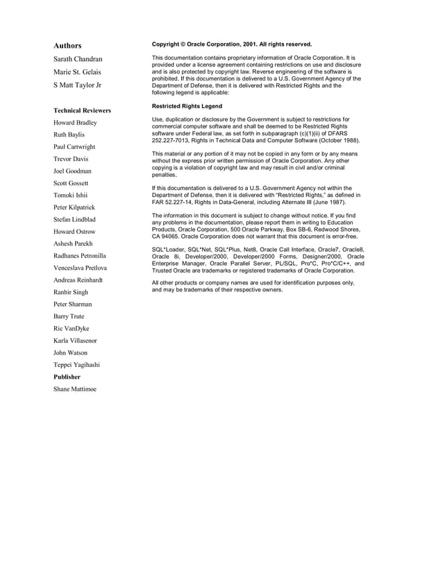 Oracle 9i Dba Fundamentals Ppt
