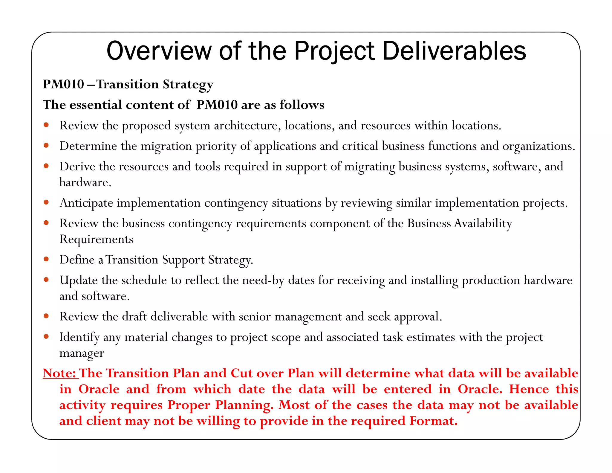Oracle aim-project-management-methodology | PDF