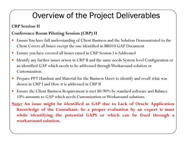 Oracle aim-project-management-methodology | PDF