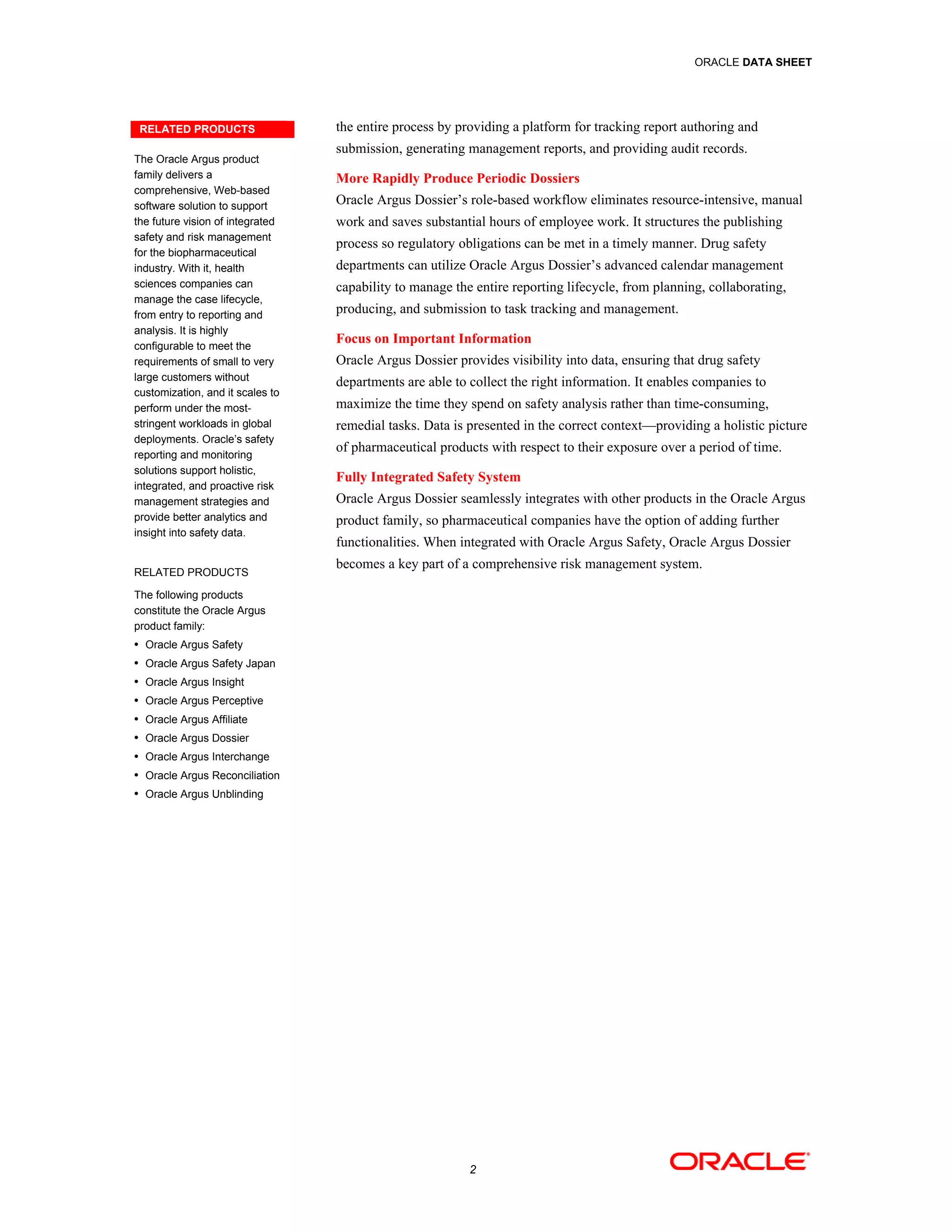 Safety and Pharmacovigilance System: Oracle Argus Safety Suite | PDF