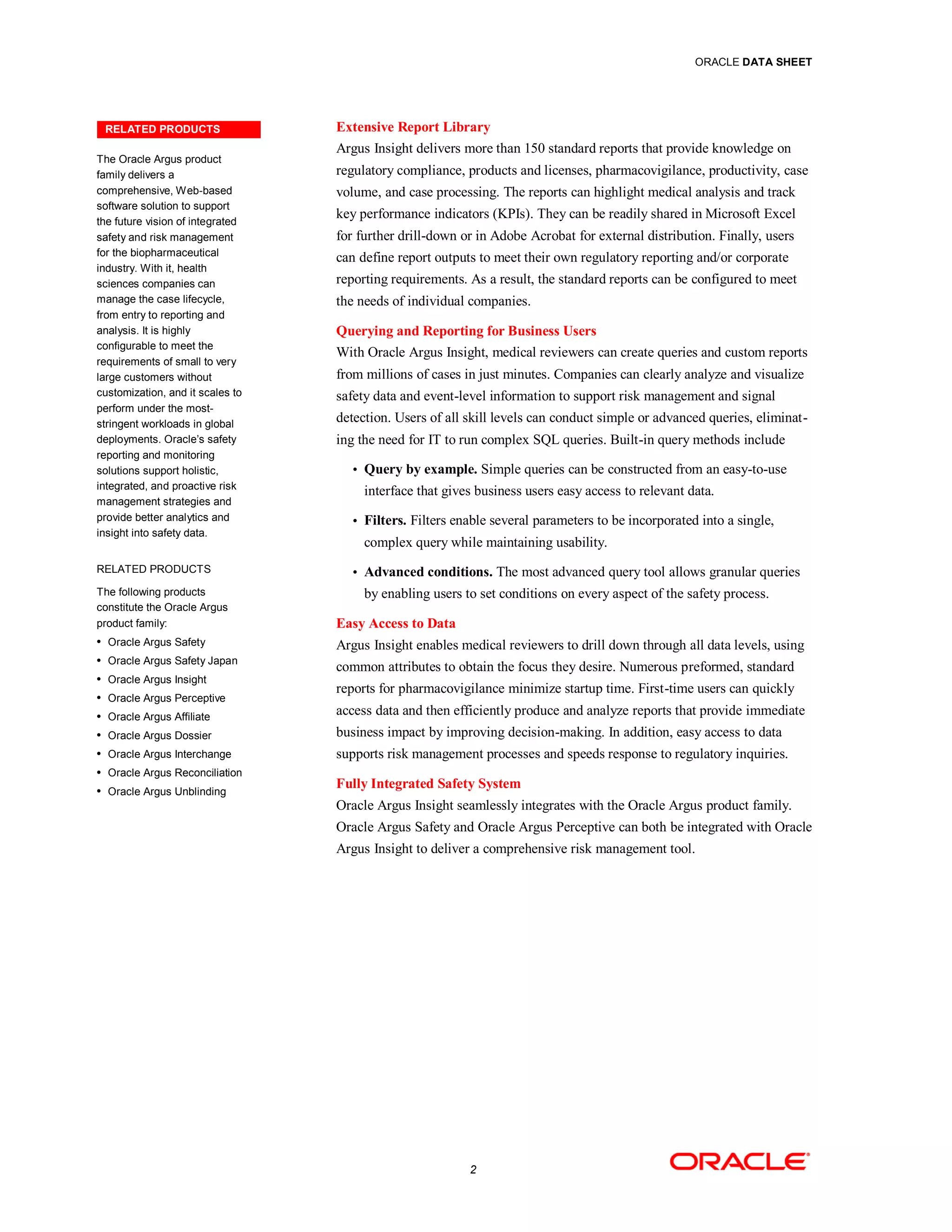 Safety and Pharmacovigilance System: Oracle Argus Safety Suite | PDF