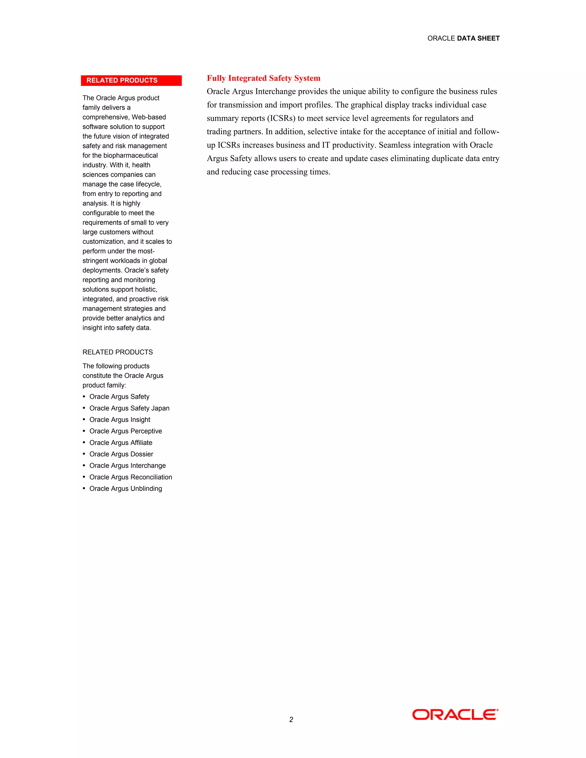 Safety and Pharmacovigilance System: Oracle Argus Safety Suite | PDF