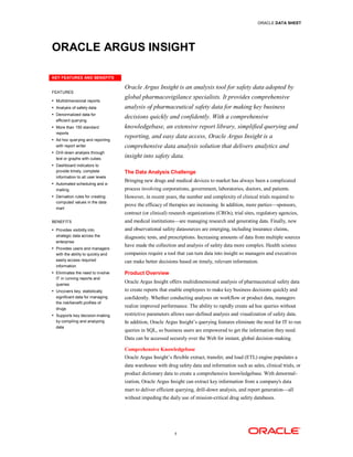 Safety and Pharmacovigilance System: Oracle Argus Safety Suite | PDF