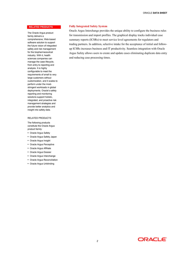 Safety and Pharmacovigilance System: Oracle Argus Safety Suite | PDF | Pharmaceutical Industry ...