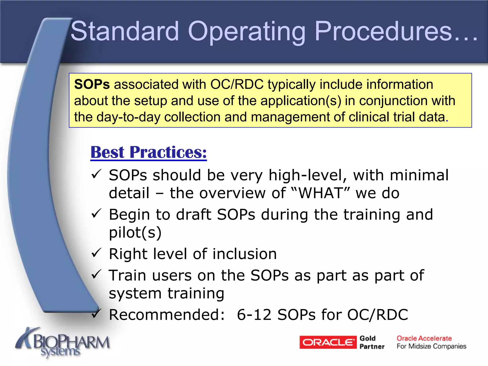 Oracle Clinical and RDC Implementation Standards and Best Practices | PDF