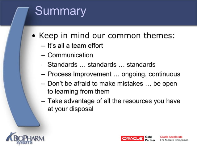 Oracle Clinical and RDC Implementation Standards and Best Practices | PPT