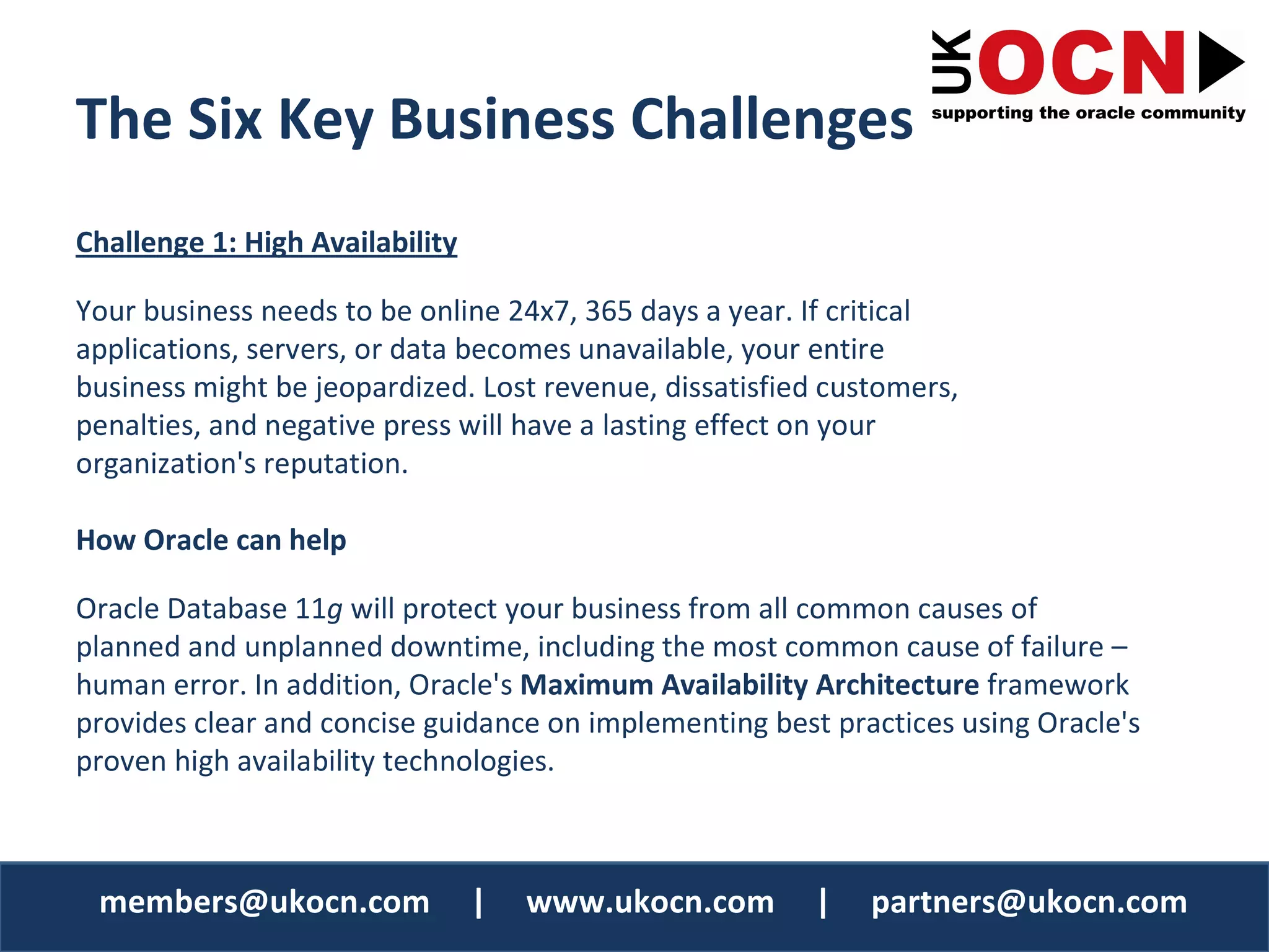Oracle Database / Database Options | PDF