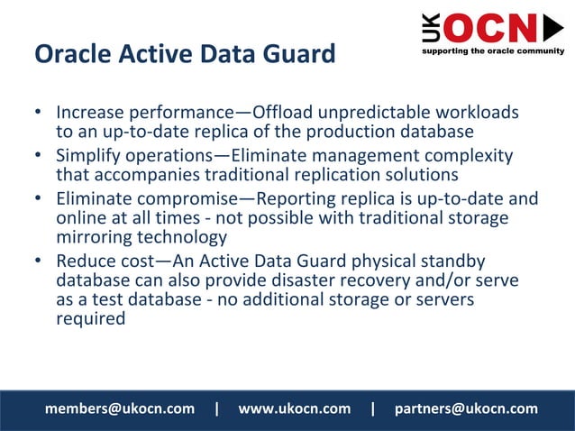 Oracle Database Database Options Ppt