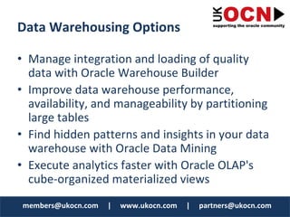 Oracle Database / Database Options | PDF