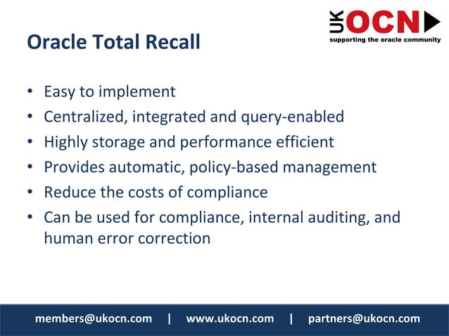 Oracle Database Database Options Ppt