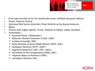 Oracle Day 2011 Ceva Lojistik İş Zekası by KORA | PPT
