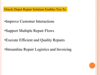 Oracle depot-repair-ppt | PPTX
