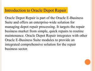 Oracle depot-repair-ppt | PPTX
