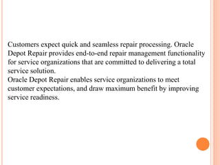 Oracle depot-repair-ppt | PPTX