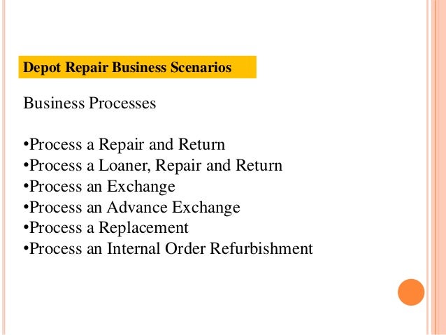 Oracle Depot Repair Ppt