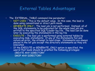 Oracle External Tables | PPT