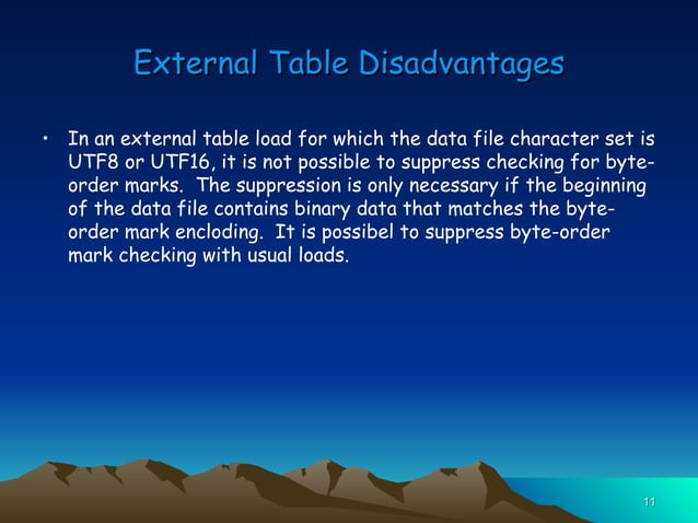 Oracle External Tables Ppt 6187