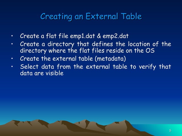 Oracle External Tables | PPT | Databases | Computer Software and Applications