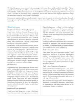 Infosys Co-Existence for Oracle Fusion Talent Management | PDF