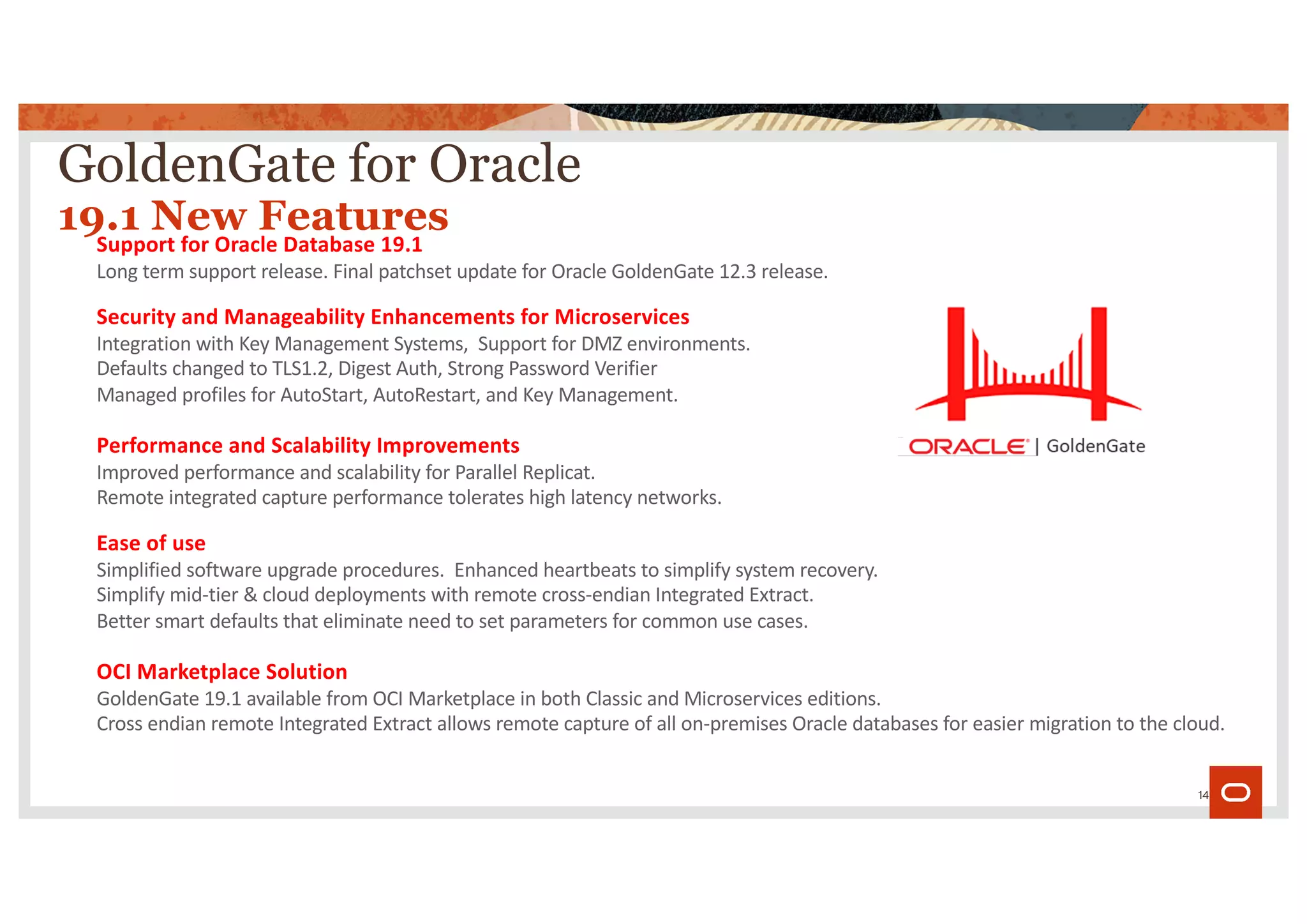 Oracle Goldengate Roadmap Oracle Openworld 2020 Pdf
