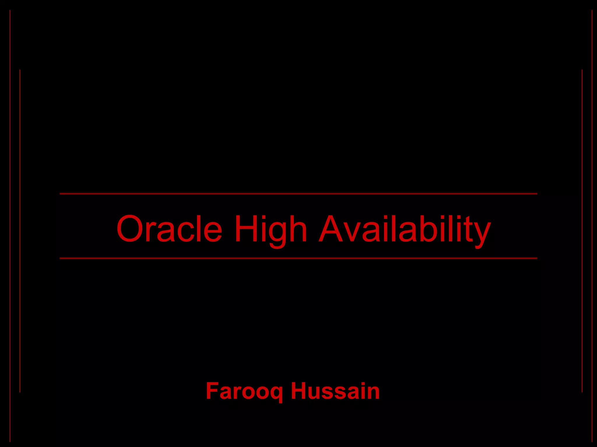 Oracle High Availability | PPT