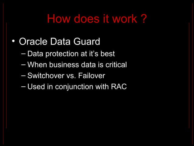 Oracle High Availability | PPT