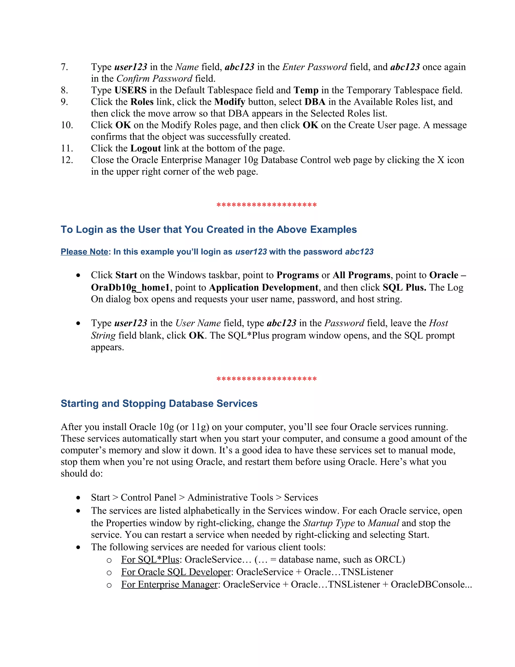 Oracle install | DOC | Databases | Computer Software and Applications