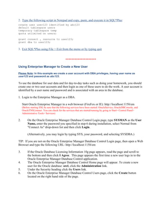 Oracle install | DOC | Databases | Computer Software and Applications