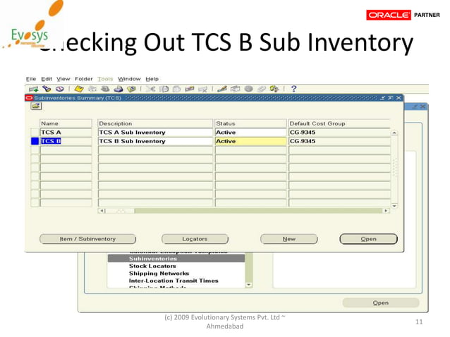 Oracle Inventory - Working with Stock Locator | PPT