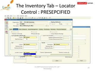 Oracle Inventory - Working with Stock Locator | PPTX