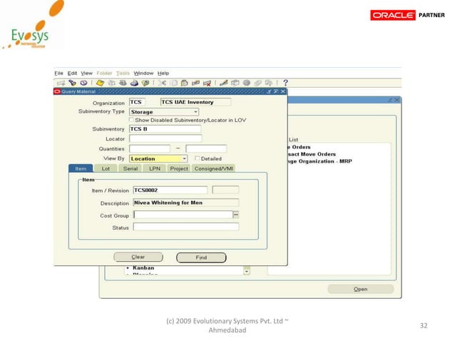 Oracle Inventory - Working with Stock Locator | PPT
