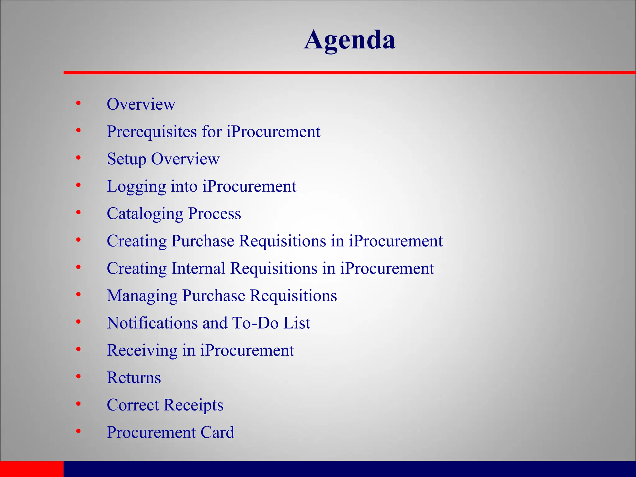 iProcurement Overview - Details Presentation | PPT