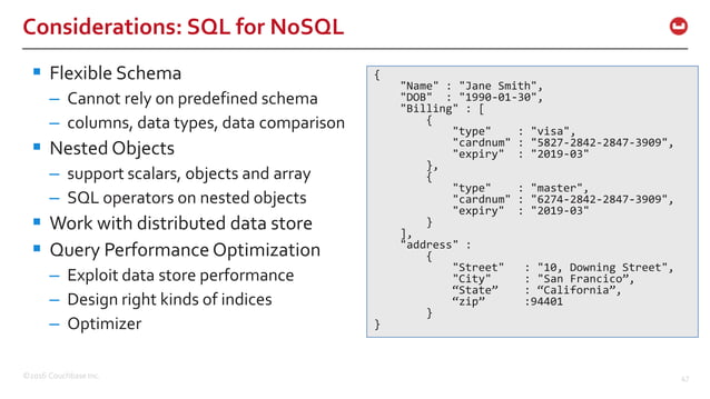 Bringing SQL to NoSQL: Rich, Declarative Query for NoSQL | PPT